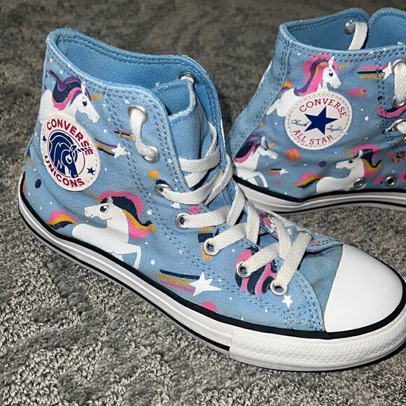 Converse | Shoes | Converse Kids Sneakers Blue With Unicorn Design ...